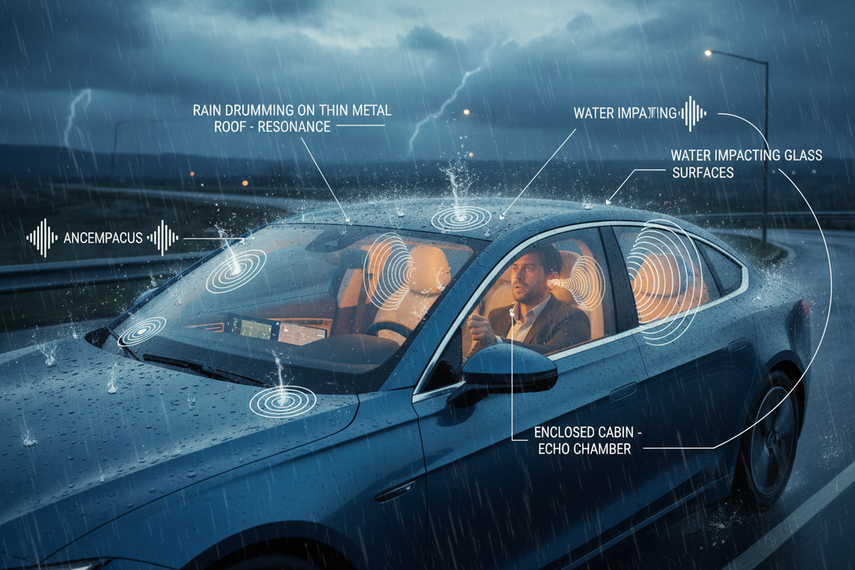 Why Rain Noise Is Louder in Some Cars Explained – SoundSkins Global